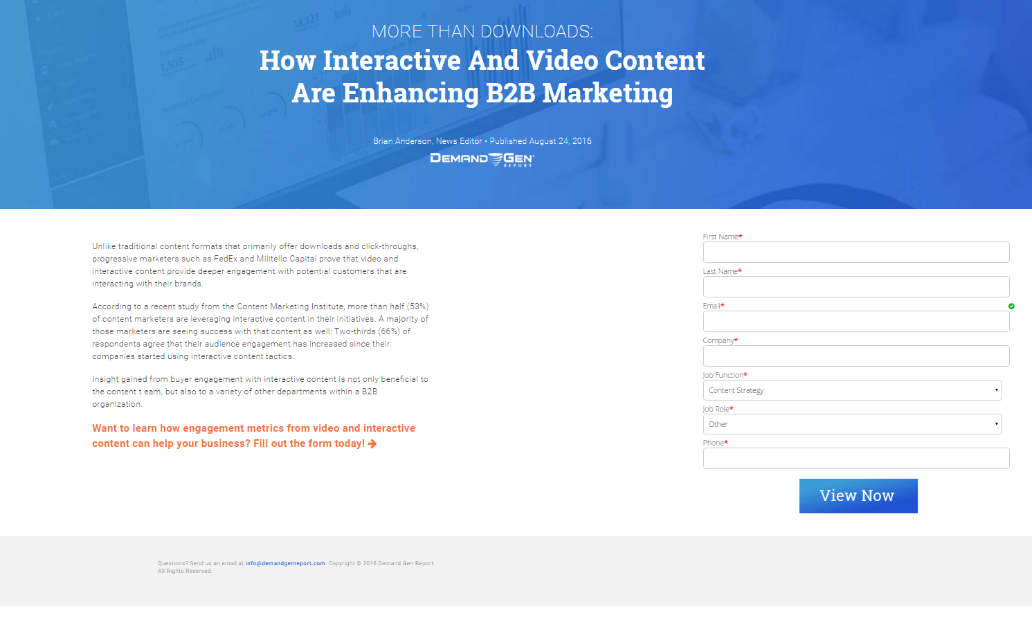 20 Email Landing Pages That Convince Users to Act