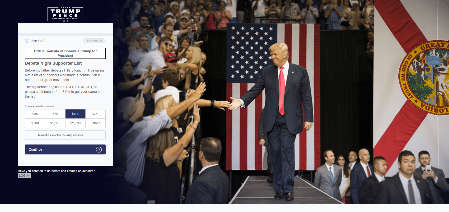 Trump vs. Clinton: Both Campaigns Use Landing Pages to Declare Debate ...