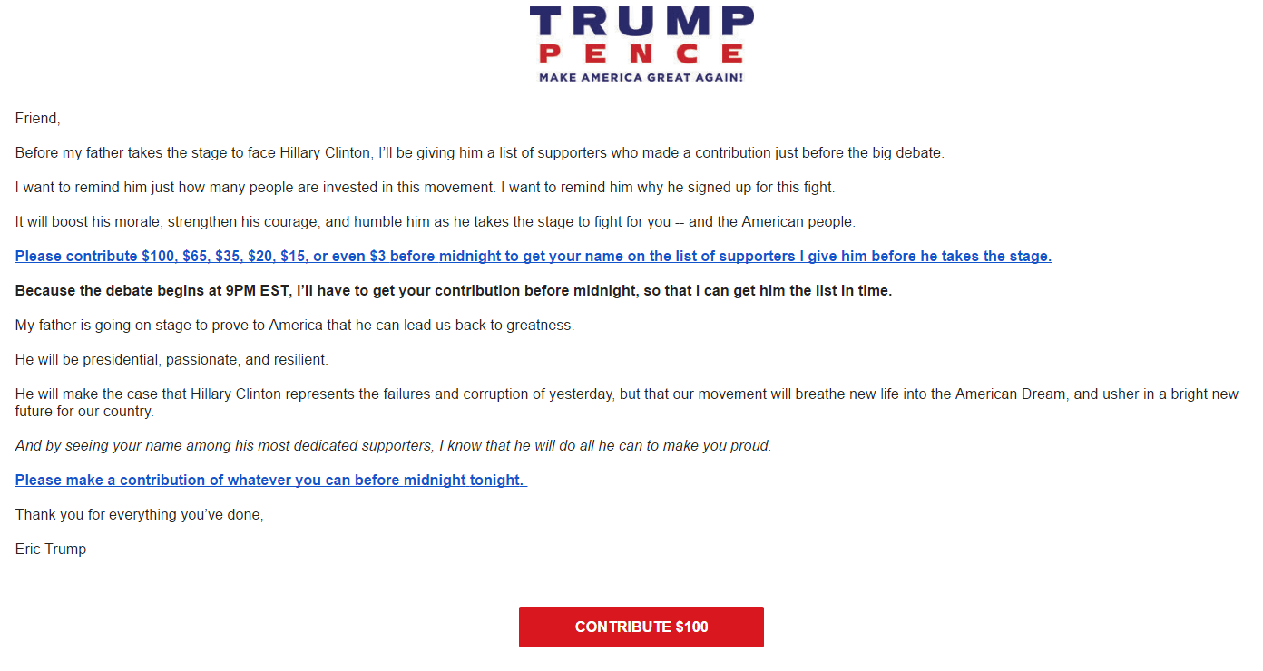 Trump vs. Clinton: Both Campaigns Use Landing Pages to Declare Debate ...