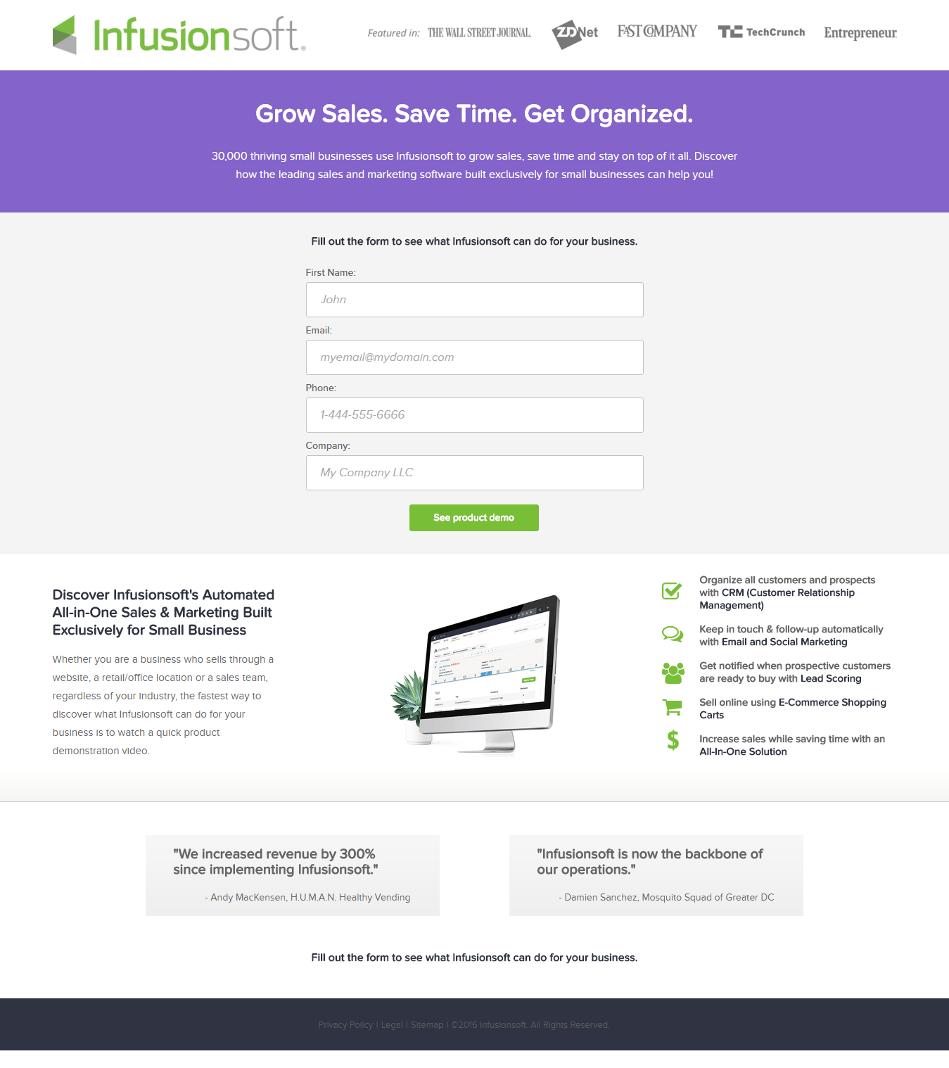7 Infusionsoft Landing Pages That Establish a Great First Impression ...