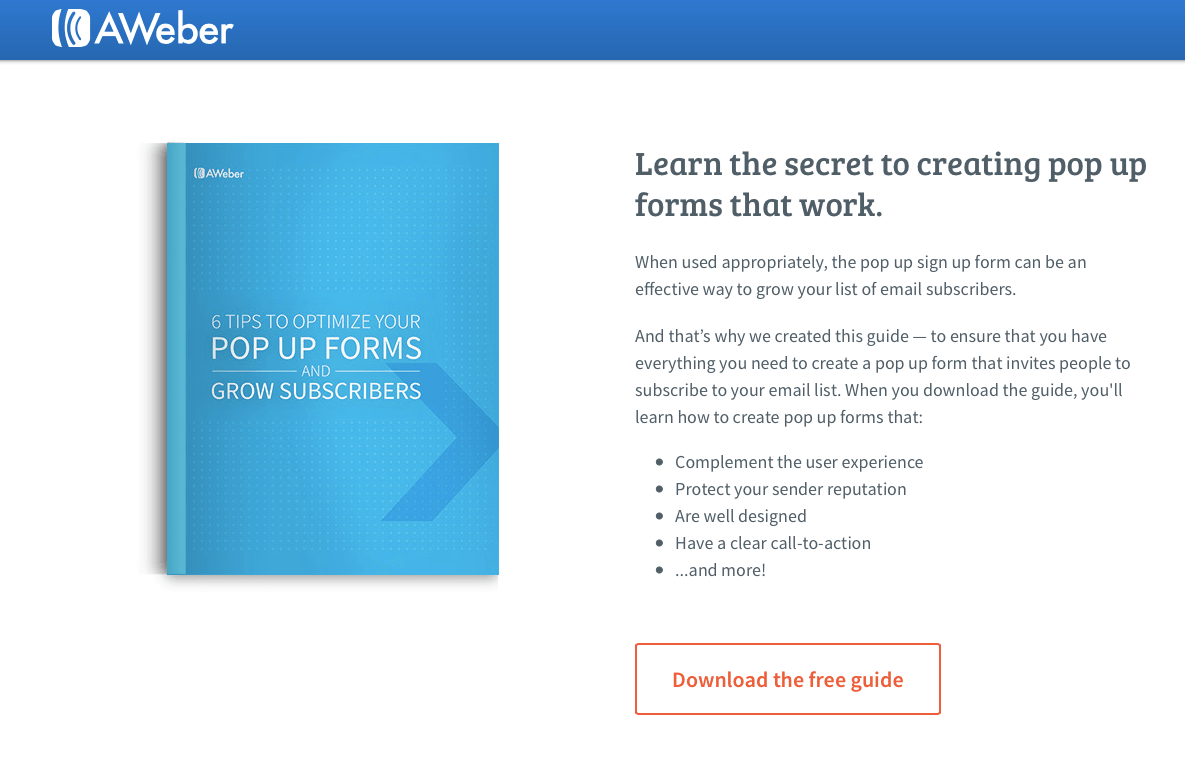 How AWeber Landing Pages Help Them Earn More Subscribers