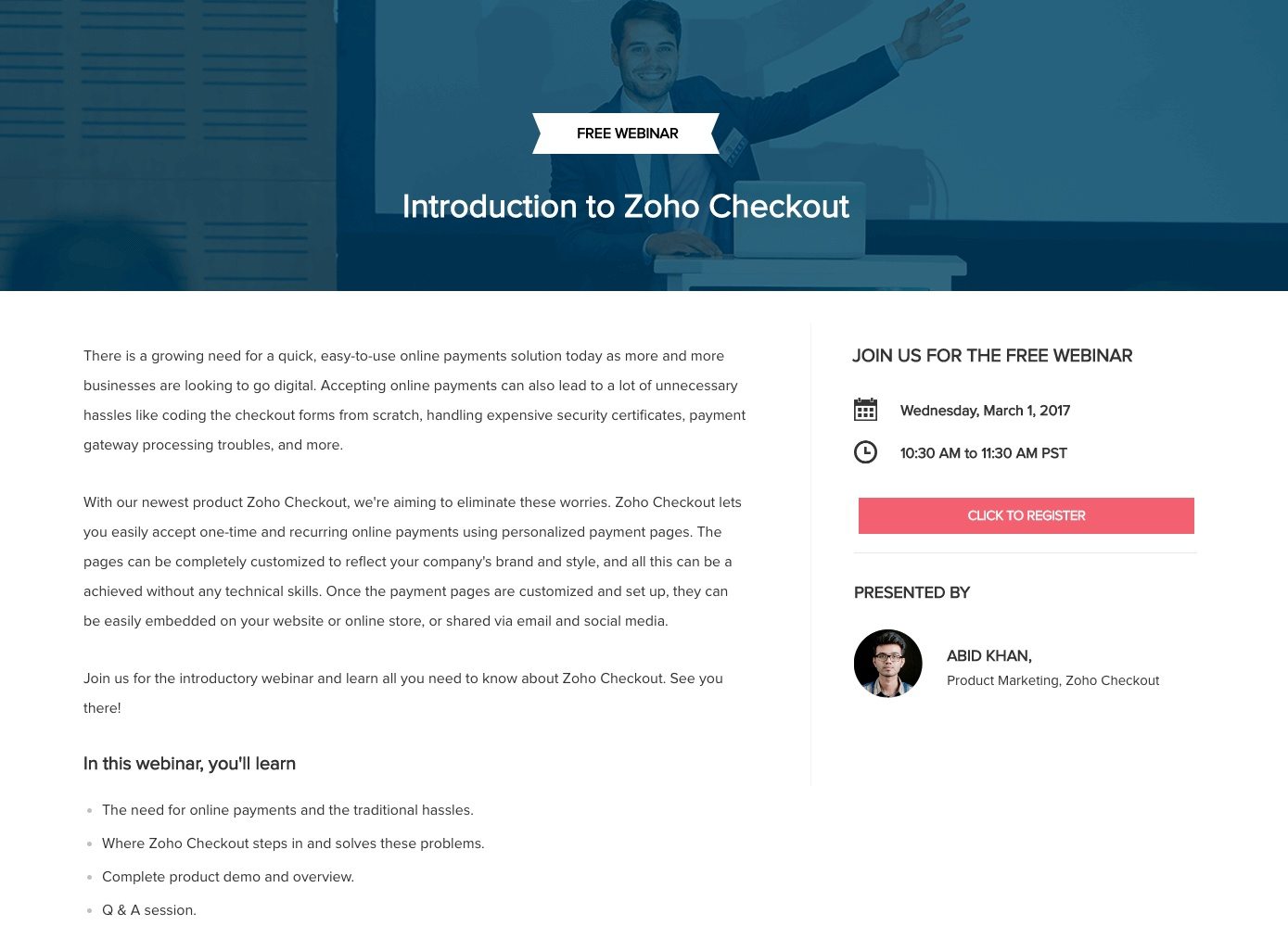 7 Zoho Landing Pages That Persuade Visitors to Take Action