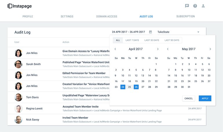 Latest Instapage Product Updates: Heatmaps, Audit Log & Pricing